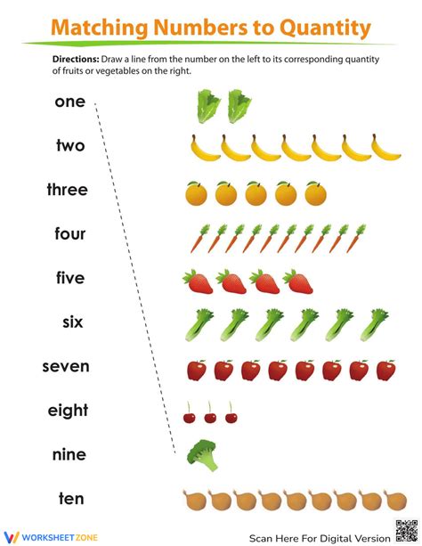 Match Number To Quantity Worksheet