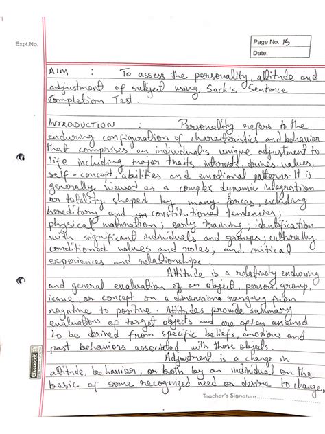 Sacks Sentence Completion Test Pdf