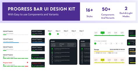 Easy To Use Progress Bar Figma Ui Design Kit 16 Progress Bars Figma Ui Design Kit Figma