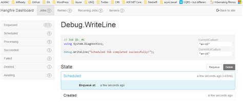 Using Hangfire To Schedule Jobs In Aspnet Core