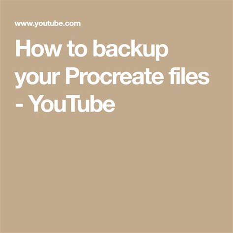 How To Backup Your Procreate Files Procreate Backup Youtube
