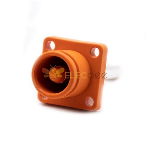 Elecbee Energy Battery Storage Waterproof Connector Socket Female Straight 8mm Bl Ip67 Orange