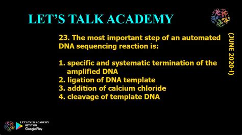 Understanding Termination Process In Automated Dna Sequencing Csir Net Life Science Coaching