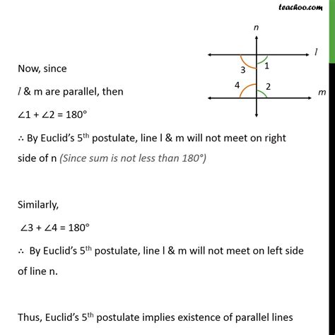 Question 2 Does Euclids Fifth Postulate Imply Existence