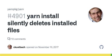 Yarn Install Silently Deletes Installed Files · Issue 4901 · Yarnpkg