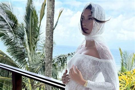Pregnant Hailey Bieber Shows Off Baby Bump In New Behind The Scenes Pic From Pregnancy