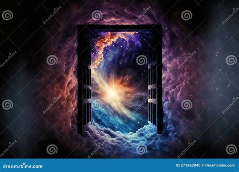 doorsnede omringd door nebula en miljoenen sterren stock illustratie illustration of