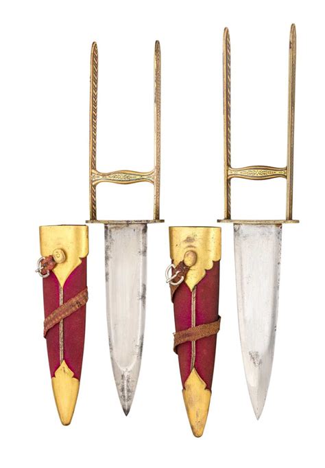 Lot 119 A Pair Of Small Indian Daggers Katar