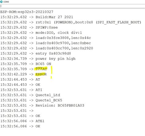 Module Bc65 First At Command Is Returning Error Other Normal Lpwa Module Quectel Forums