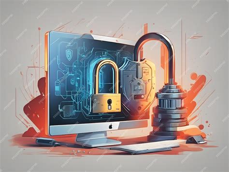 Premium Ai Image Flat Illustration Of Network Security Lock Concept
