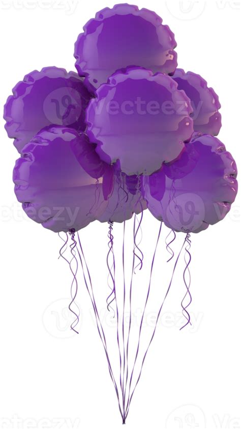 Purple Balloons A Floating Decoration For Birthday Celebration 21523474 Png