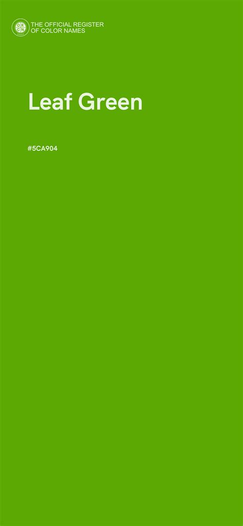 Leaf Green Color 5ca904 The Official Register Of Color Names