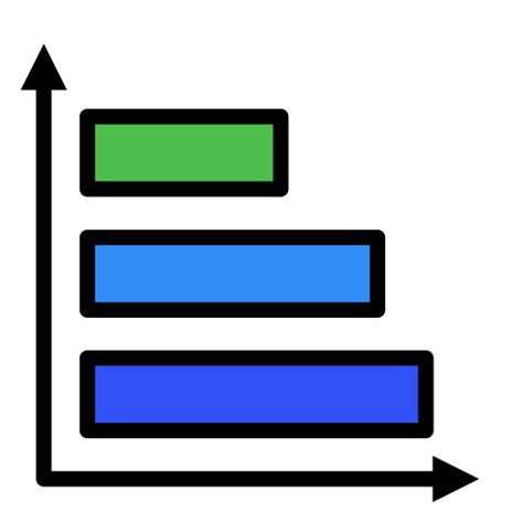 Bar Diagramm Horizontale Sortiert Analyse Infografik Symbole