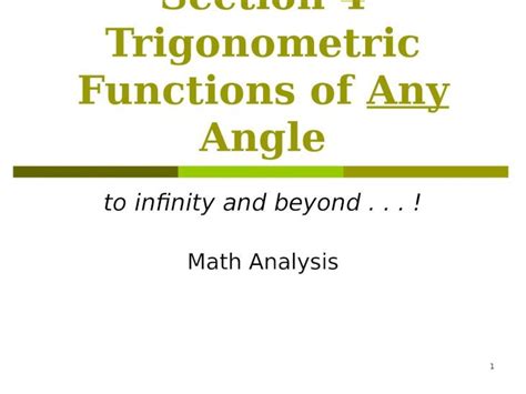 Ppt Chapter 4 Trigonometry Section 4 Trigonometric Functions Of Any Angle Dokumen Tips