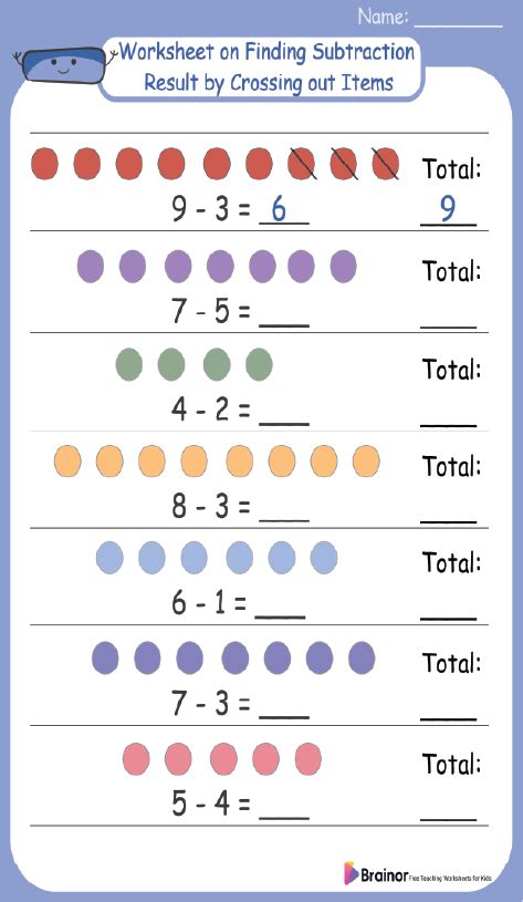 Subtraction With Pictures Worksheets Free Printable