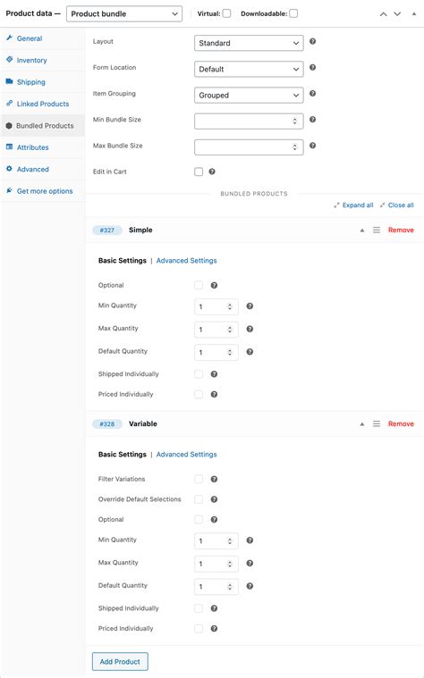 Woocommerce Product Bundles
