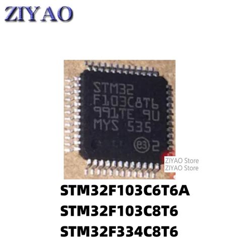 5PCS STM32F103C6T6A STM32F103C8T6 STM32F334C8T6 QFP48 Microcontroller Chip
