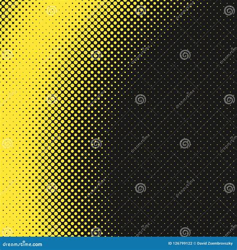 Yellow Retro Abstract Halftone Dot Pattern Background From Circles Stock Vector Illustration