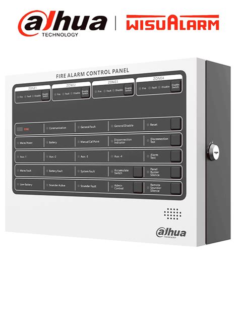Dahua Wisualarm Hy C102 4 Panel De Alarma Contra Incendios Convencional De 4 Zonas Hasta 32