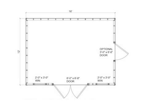 12x16 Garden Shed Plans Pdf Diy Storage Shed Blueprints With Materials List Etsy