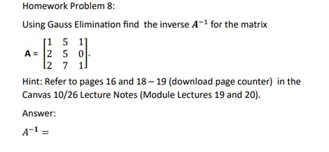 Solved Homework Problem Using Gauss Elimination Find The Chegg