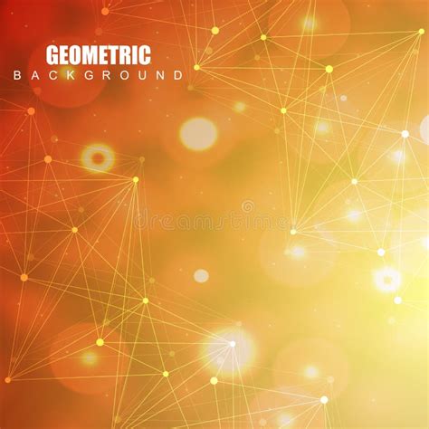 Geometric Abstract Background With Connected Line And Dots Structure Molecule And Communication