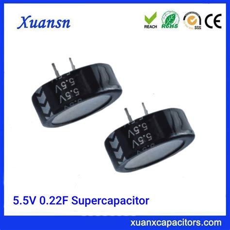 5 5v 0 22f Supercapacitor Low Esr Button Series Xuansn Capacitor