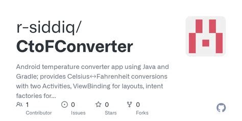 Github R Siddiqctofconverter Android Temperature Converter App