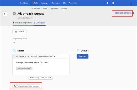 creating dynamic segment