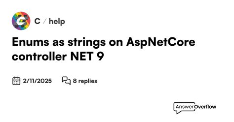 Enums As Strings On Aspnetcore Controller Net 9 C