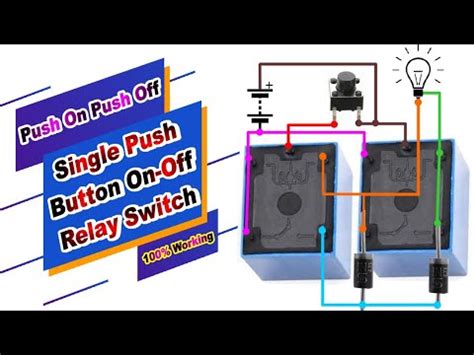 Push Button On Off Relay Circuit Soft Switch Relay Electronics Projects Electruino YouTube