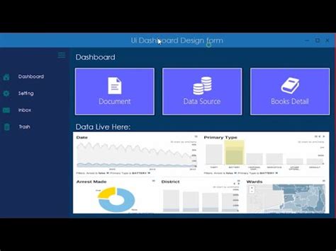 VB NET C Modern Dashboard Design Windows Application Form In Visual Studio Guna