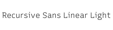 Recursive Sans Linear Light Font Details And Characters