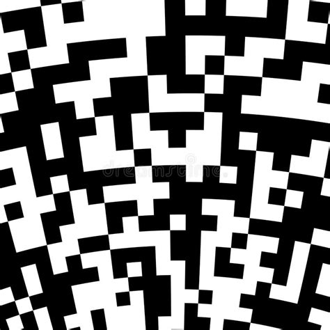 Abstract Quick Response Code Black And White Pattern Stock Illustration Illustration Of