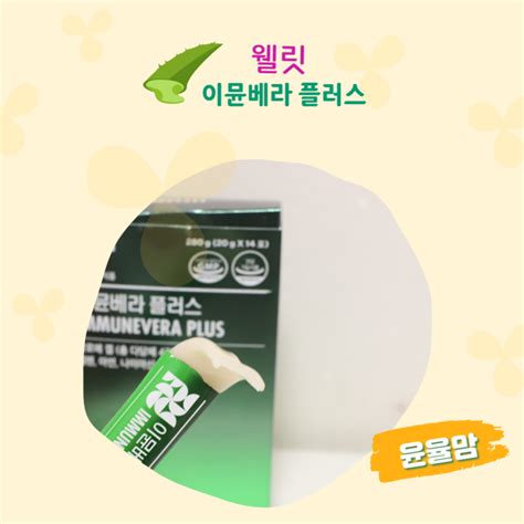 면역력에좋은영양제 먹는 알로에겔 웰릿 이뮨베라 플러스 네이버 블로그