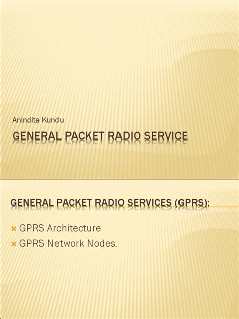 Lecture 4 General Packet Radio Service Pdf General Packet Radio Service