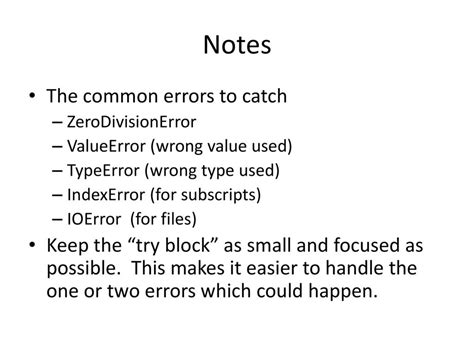 Exceptions In Python Error Handling Ppt Download