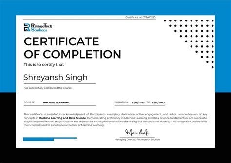 Thrilled To Announce That I Have Successfully Completed My Course On Machine Learning