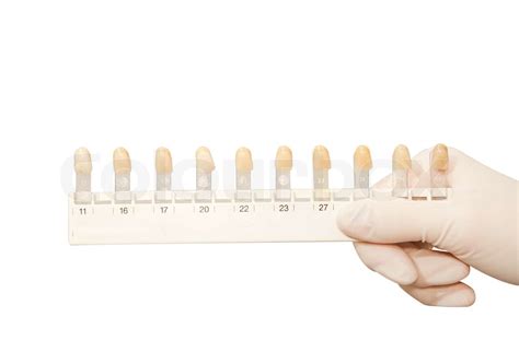Dental Teeth Shades Samples Dental Color Shade Guide Stock Image