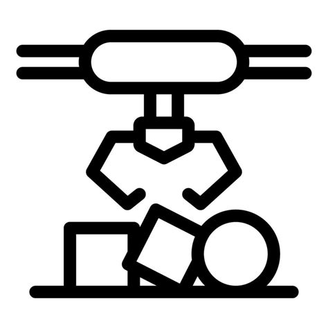 Robotic Arm Picking Up Geometric Shapes On Assembly Line 55190742 Vector Art At Vecteezy