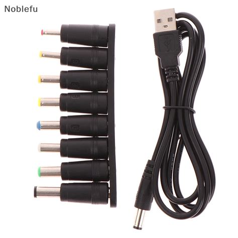 Noblefu Universal V Usb To Dc Power Cable Usb Jack Charging Cord Plug Connector Adapter New