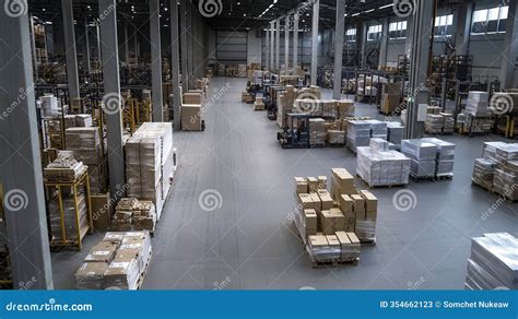 Efficient Inbound Logistics Operations Warehouse Industrial Setting Organized Process Aerial