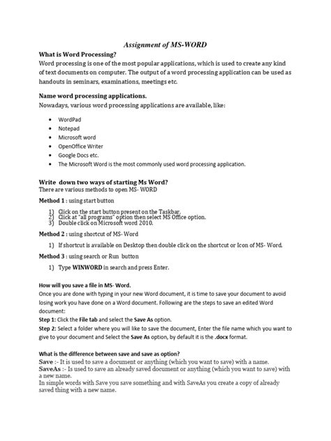 word processing pdf microsoft word software
