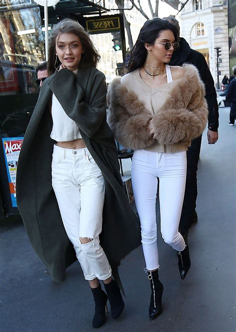 Gigi Hadid And Kendall Jenner Leave Their Hotel In Paris
