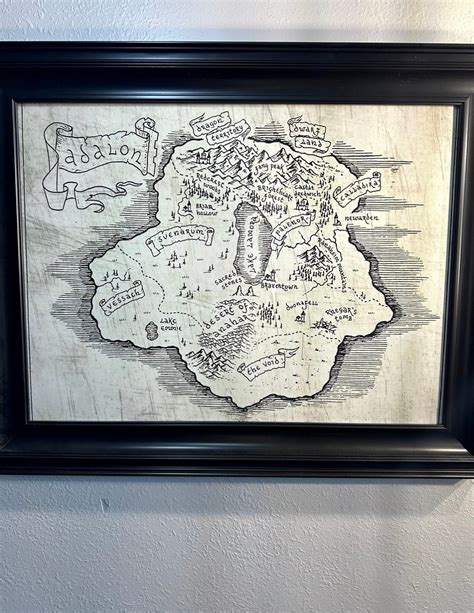 Map Of Adalon From Bow Before The Elf Queen Poster 11 X 14 Etsy