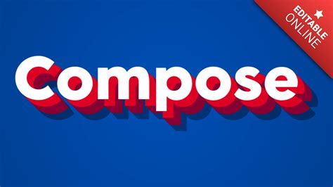 Compose Modern 3D Handwriting Font Text Effect Generator
