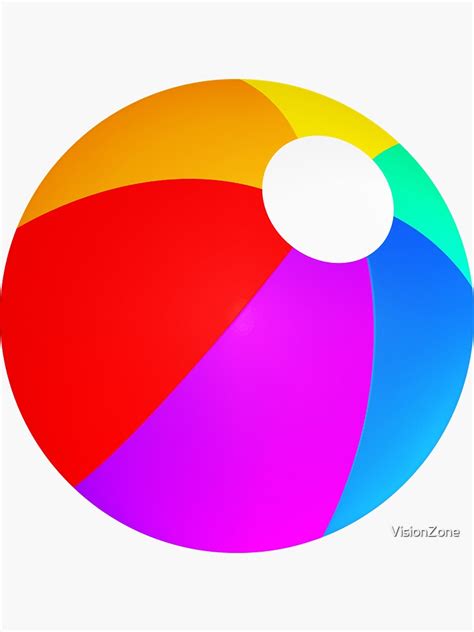 Beach Ball Sticker For Sale By Visionzone Redbubble