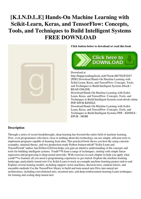 Ppt Kindle Hands On Machine Learning With Scikit Learn Keras