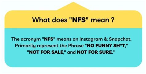 What Does Nfs Mean In Text Wizz And Snapchat