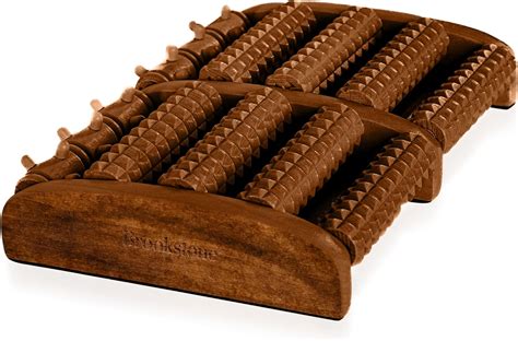 Brookstone Foot Roller Massager For Tension Relief Wood Foot Massage Tool